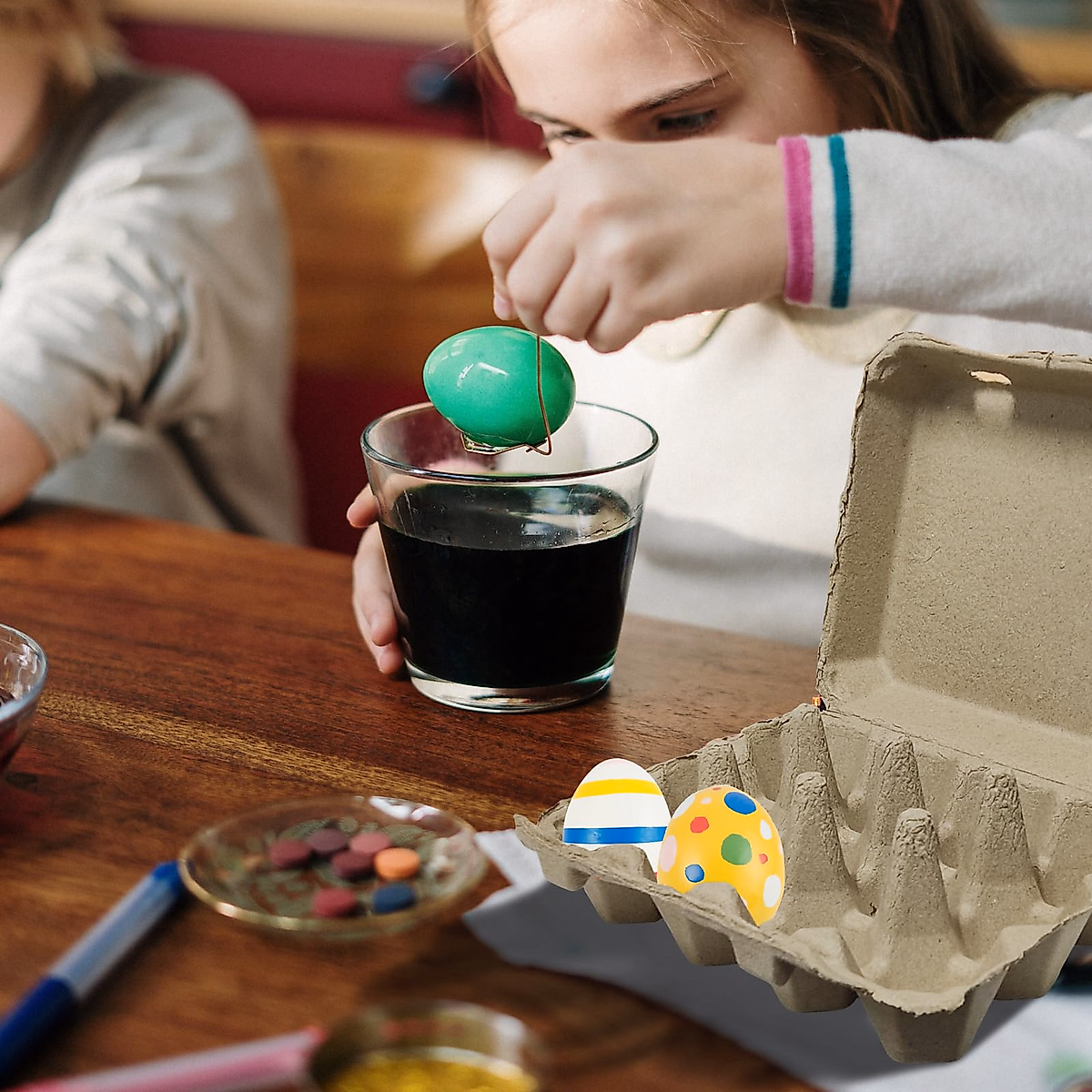 QPEY 25 Pcs Egg Cartons Cheap Bulk, 3x4 Eggs 12 count Pulp Paper Egg Tray Egg Storage Containers Holder for Supermarkets, Kitchen, Vegetable Markets