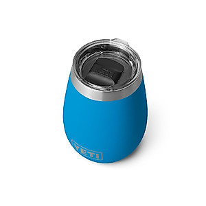 YETI Rambler 10 oz Wine Tumbler, Vacuum Insulated, Stainless Steel with MagSlider Lid, Big Wave Blue