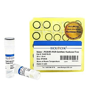 CryoKing Ultra Pure Water, 25 x 1.8 ml Molecular Biology Grade, DNase, RNAse, Protease, Endotoxins (Pyrogen) Free, PCR/RT-PCR Certified, Nuclease-Free Water, 25 x 1.8 ml/Pack, Made in USA