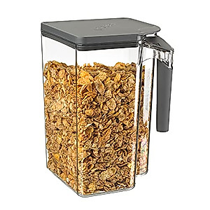 Polder Handle-It Food Grade, BPA Free Storage Canister, Stackable, Secure handle for easy one handed pour (1 Small (2.75-QT), 2 Large (4-QT))