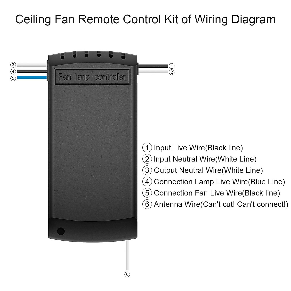 Ceiling Fan Remote Control Kit, WI-FI Smart Fan Control Timing Wireless Control with Amazon Alexa
