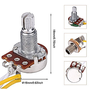 Guitar Wiring Harness Set Prewired 500K Pots Control Knobs Wiring Harness Kit for JB Electirc Guitar Bass