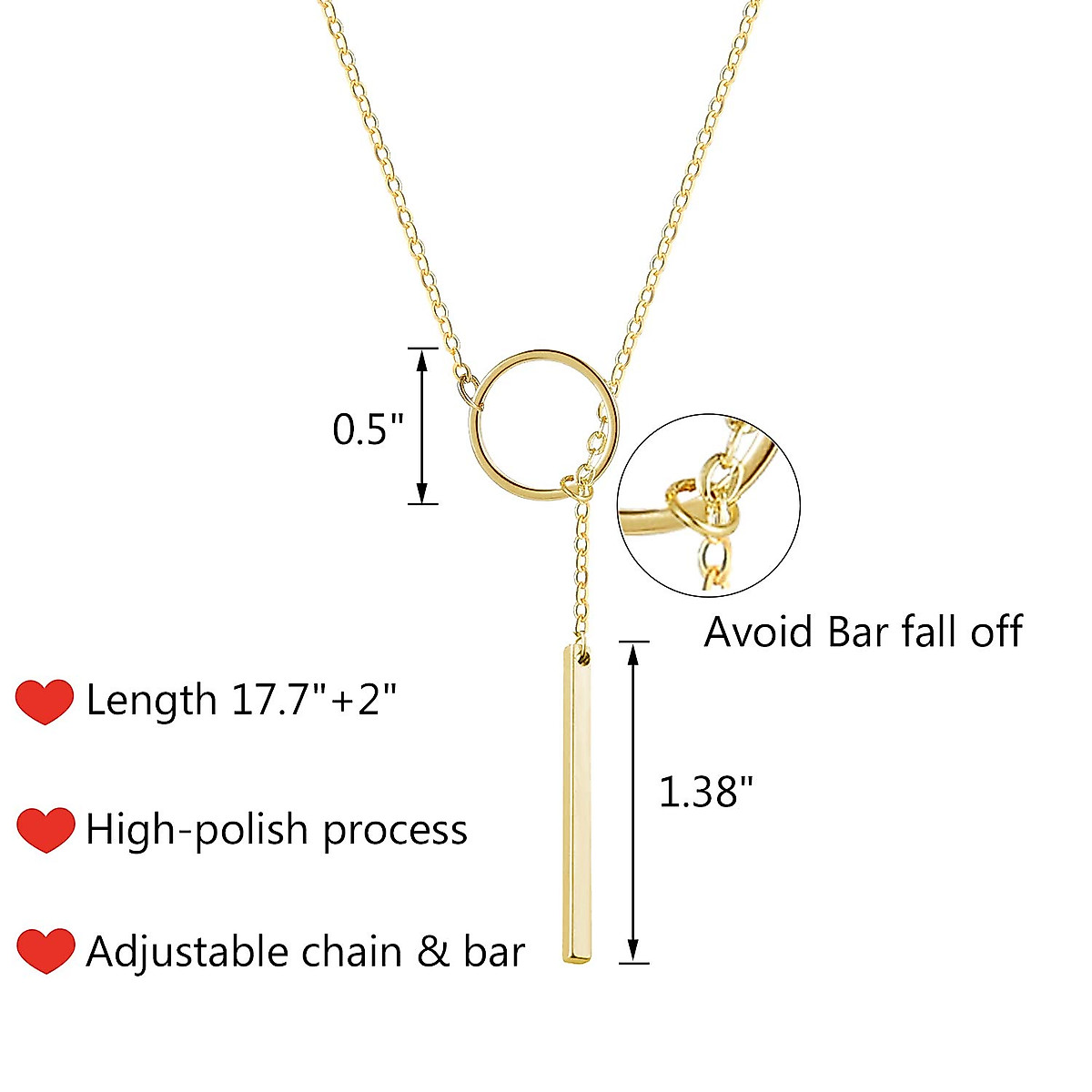choice of all Lariat Gold Necklace for Women Slip Chain Necklace