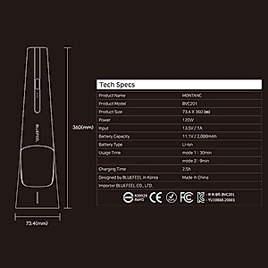 Bluefeel Handheld Cordless Lightweight Portable Vacuum Cleaner - High Power Suction 15000Pa | Innovative Home Car Office for Hair Dandruff Dust Crumbs Pollen Cleaning