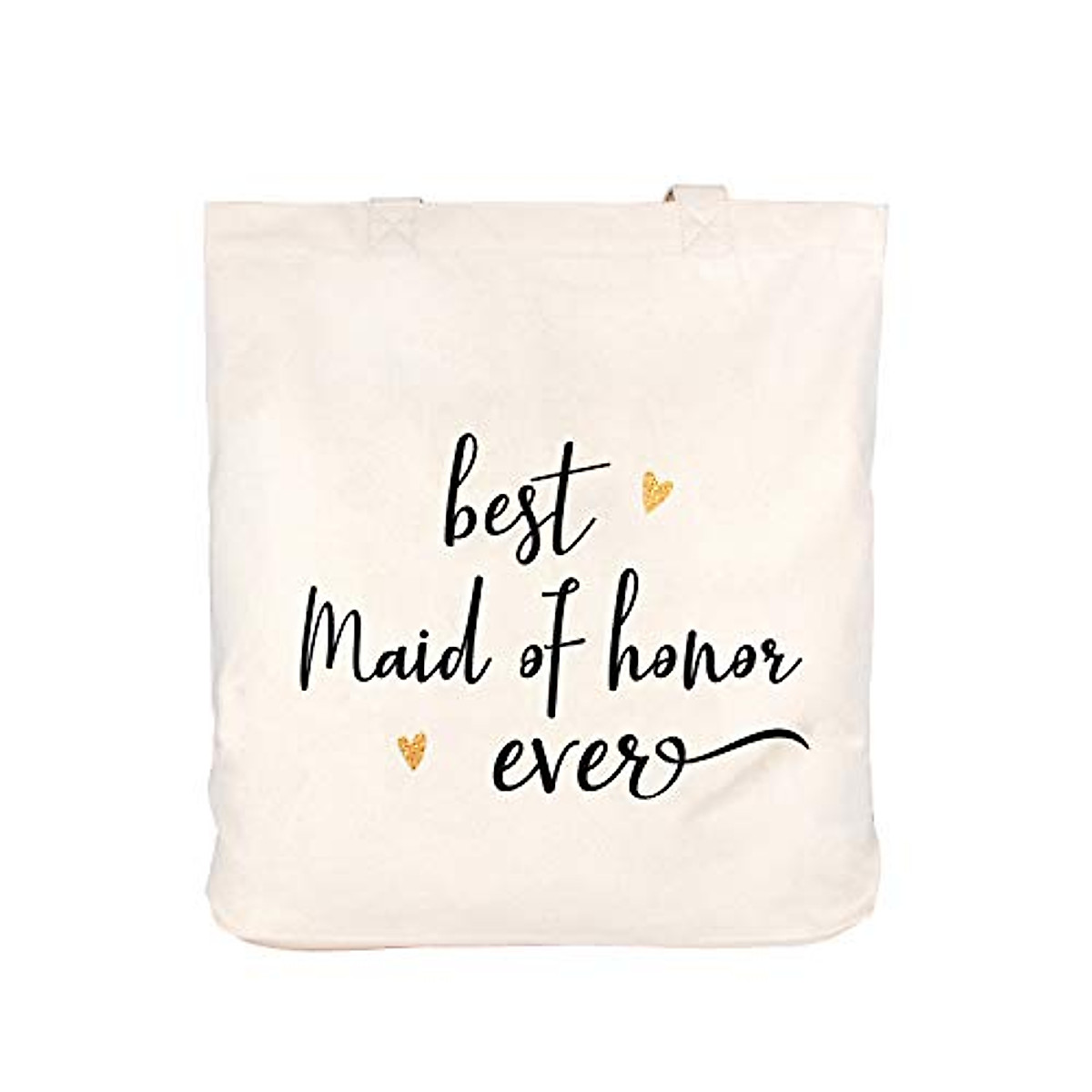 CARAKNOTS Bridesmaid Gifts Maid of Honor Bag Canvas Bridesmaid Bags Wedding Bridal Shower gifts Bachelorette Party Gifts for Bridesmaid Tote Bag with Pocket Cotton