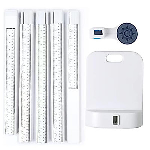 Aluminum Alloy Height Measurement,Adult Child Height Measure,Portable Height Measuring Rod 8-82 inch/20-210 cm/Unit with cm & inch,for Home,Office,Gym,Medical Examination,Medical