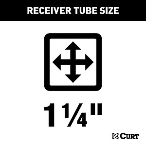 CURT 11000 Class 1 Trailer Hitch, 1-1/4-Inch Receiver, Fits Select Volkswagen Golf, GTI , Black