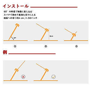 YHTIMIOX 15 Pcs Canopy Stakes Spiral Plastic Tent Pegs 10 inch Camping tent stakes peg Heavy Duty Beach Tent Pegs Orange