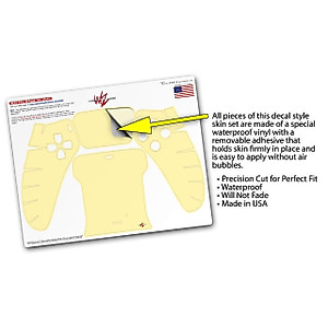 WraptorSkinz Skin Wrap compatible with Sony PS5 DualSense Controller Solids Collection Yellow Sunshine (CONTROLLER NOT INCLUDED)