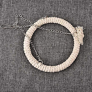 Pet Bird Parrot Swing Hanging Toy Parakeet Budgie Cockatiel Cage Hammock Swing Toy Round Cotton Rope Tri Toy Hanging Toy