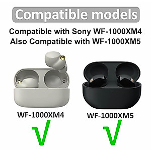 IiEXCEL WF-1000XM5 WF-1000XM4 Memory Foam Tips, Replacement Noise Cancel Comfortable No Silicone Pain Eartips Ear Tips Gel Earplug Cover Accessories for WF-1000XM4 and WF-1000XM5 2023 - S/M/L Black