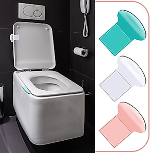 9 Pieces Toilet Seat Lifter Handle Seat Cover Lifter Avoid Touching Toilet Lid Lifter Toilet Seat Lifter Tab Toilet Seat Holder for Bathroom, Home, Travel, Office, Hotel, 3 Colors (Red, Green, White)