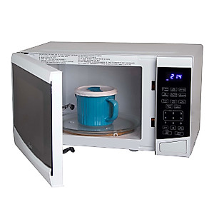 Avanti MT09V0W Microwave Oven 900-Watts Compact with 10 Power Levels and 6 Pre Cooking Settings, Speed Defrost, Electronic Control Panel and Glass Turntable, 0.9 cubic Feet, White