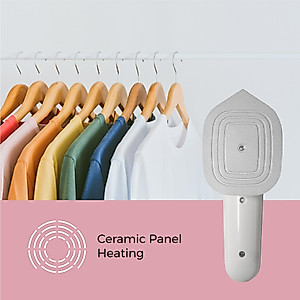 Pursonic Mini Portable Electric Iron with Quick Warm-Up, 60ml Water Tank - Small & Lightweight Ironing Board for Home & Travel - Fine Mist Travel Iron Mini with Steam