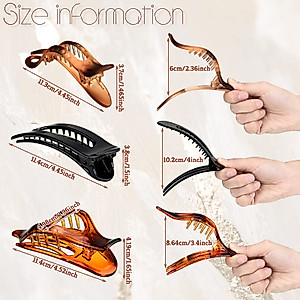 Yinder 9 Pcs Alligator Hair Clips Oval French Barrette Flat Claw Clips Duckbill Sectioning Hair Accessories for Women Jumbo Jaw Hair Clips for Styling Hair Clamps Barrettes for Gifts(Multi Color)