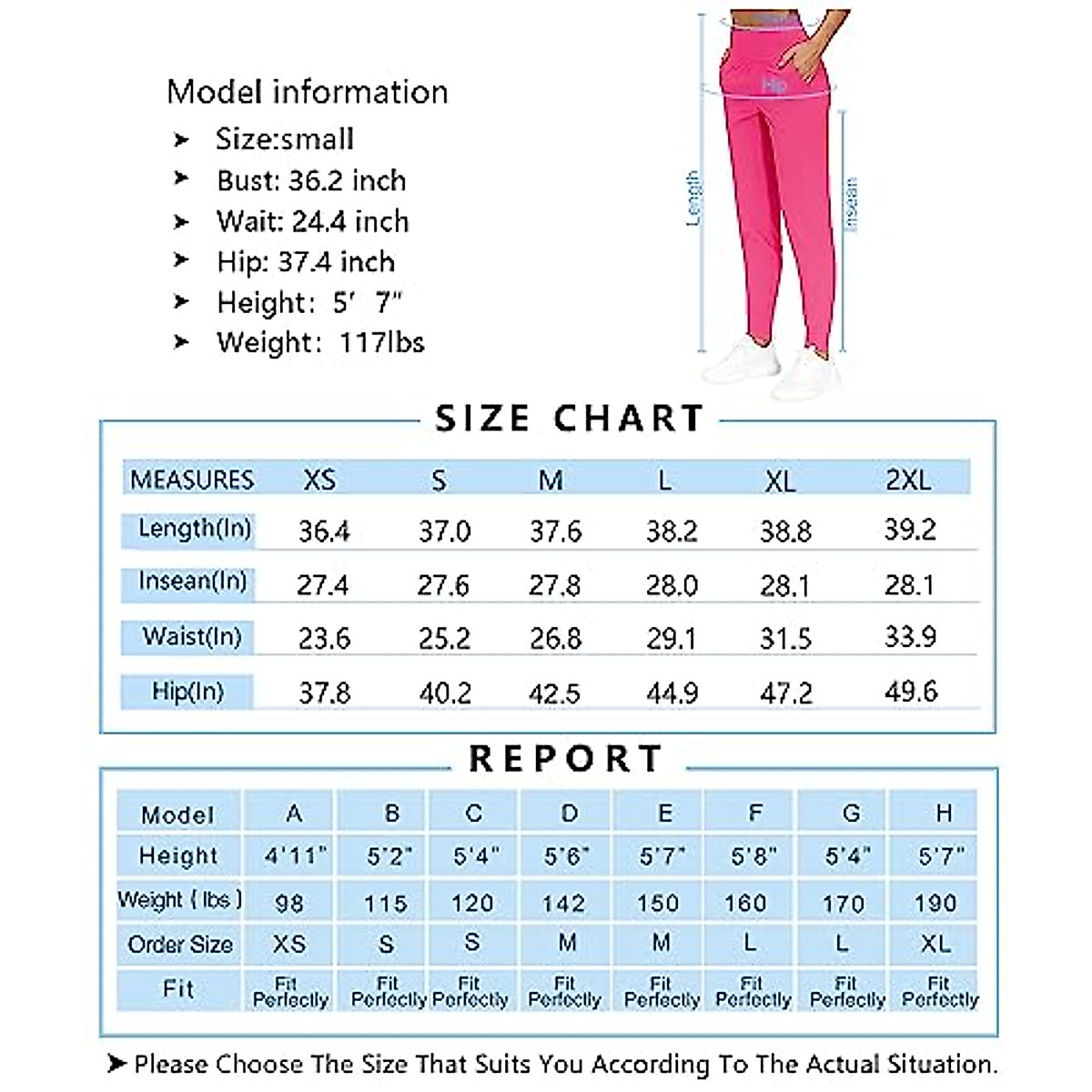 THE GYM PEOPLE Women's Joggers Pants Lightweight Athletic Leggings Tapered Lounge Pants for Workout, Yoga, Running (Large, Bright Pink)