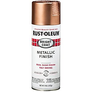 Rust-Oleum 344733 Stops Rust Bright Coat Metallic Spray Paint, 11 Oz, Rose Gold