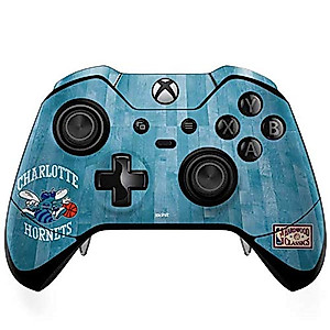 Skinit Decal Gaming Skin compatible with Xbox One Elite Controller - Officially Licensed NBA Charlotte Hornets Hardwood Classics Design