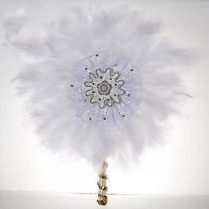 Custom Hand Fan with Feather Lace Dance Fans Abanico De Mano with Sequin Stone Spain Style Handmade Wedding Feather Photo Props