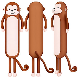 Achwishap Long Monkey Stuffed Animal Plush Toy,40” Kawaii Large Huggable Sleeping Monkey Plush Pillow,Soft Monkey Throw Body Pillow,Cute Plushies Cushion Doll Gifts for Kids Adults