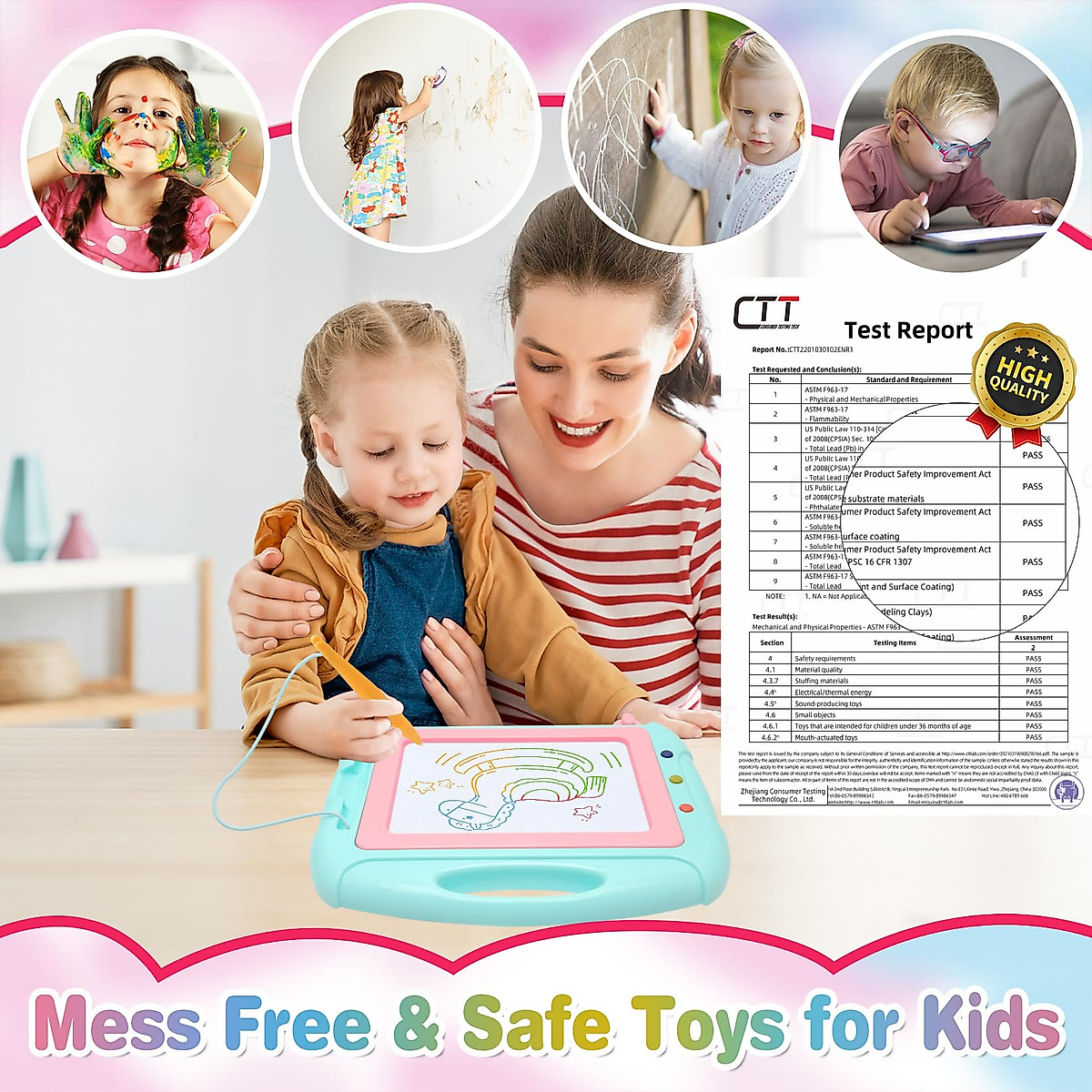 Toddler Girl Toys for 1-2 Year Old,Magnetic Drawing Board,Kids Toys for 1 2 3 Year Old Girls Boys,Easter Gifts for Kids,Magna Erasable Doodle Board,Baby Toys,Learning Toys Gifts for Girls Boy Birthday