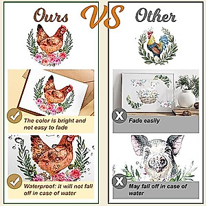 Cysincos Rub on Transfer for Crafts and Furniture,Iron on Transfers Stickers for Wood DIY Craft Supplies (Farmhouse, 9)