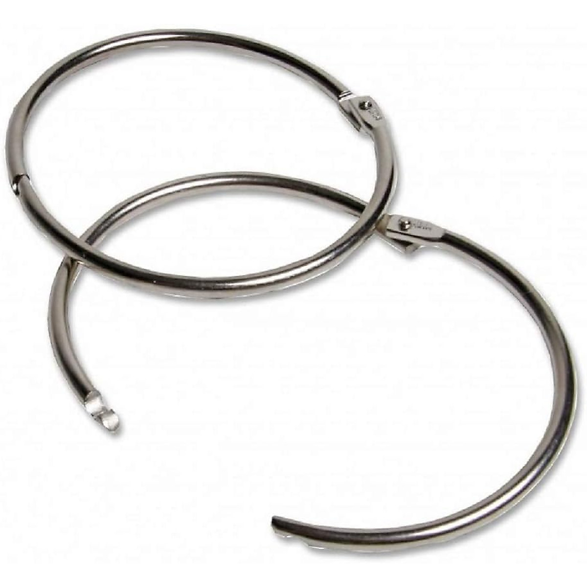 3Inch (12 Pack) Loose Leaf Binder Rings, Nickel Plated Steel Binder Rings, Keychain Key Rings, Metal Book Rings, Silver, for School, Home, or Office