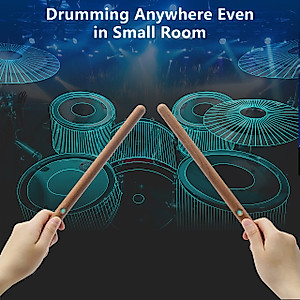 AeroBand PocketDrum 2 Plus Electric Air Drum Set Air Drum Sticks, Air Drum with Drumsticks, Pedals, Bluetooth and 8 Sounds, USB MIDI Function, Electronic Drum Set for Adults, Kids, Gift