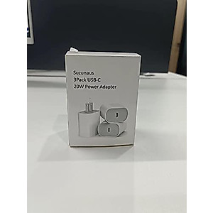 Suzunaus for iPhone Charging Block, 3-Pack 20W USB C Fast Charger Block for iPhone 14/14 Plus/14 Pro/14 Pro Max 13 12 11 SE XS XR X, PD USBC Charging Plug Cube Type C Wall Power Adapter Brick Box