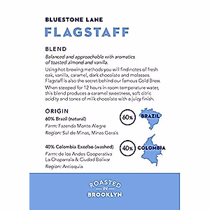 Bluestone Lane Coffee Beans, Flagstaff Signature, Medium Roast, Whole Bean, 12 Ounce Bag