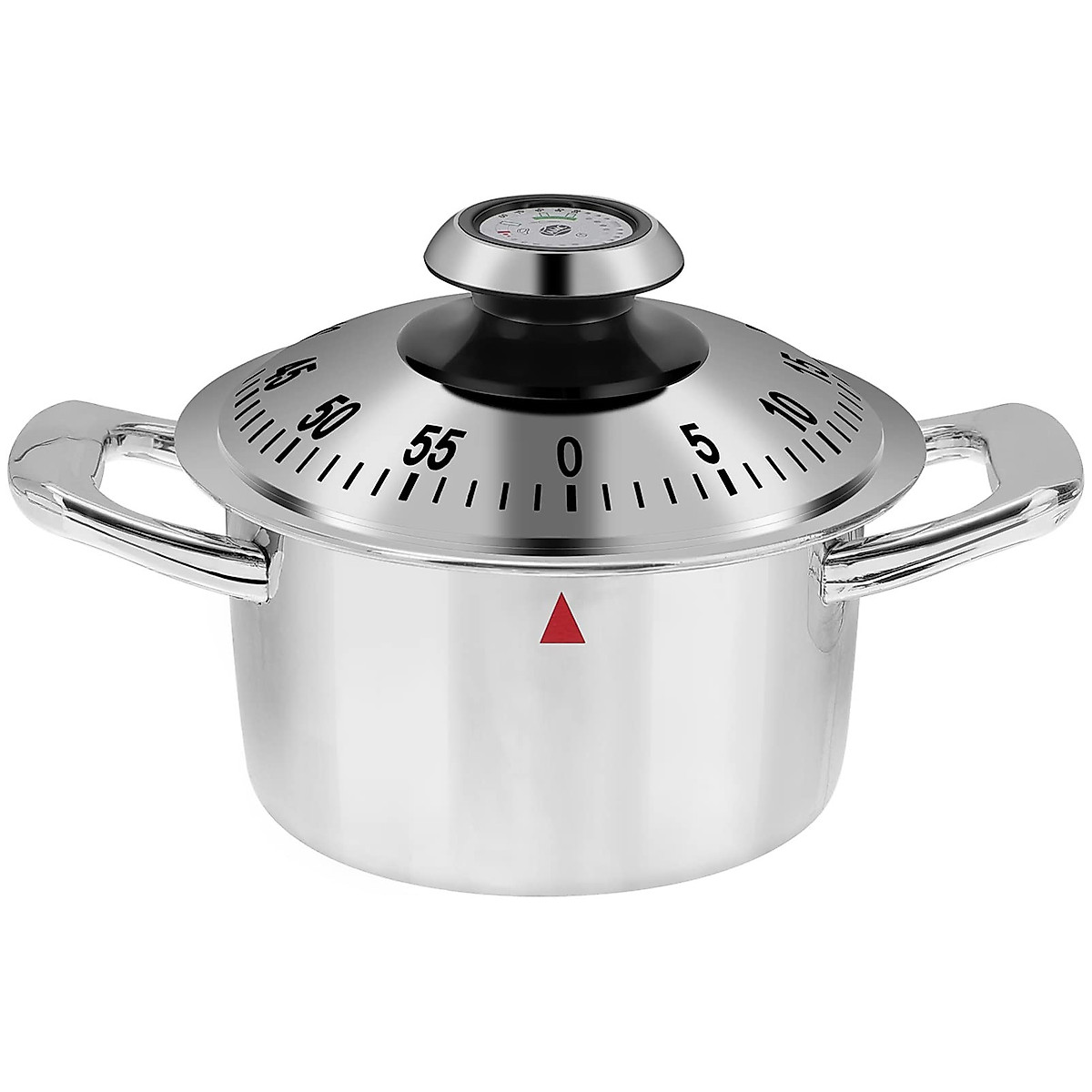 SOLUSTRE Electric Timer Kitchen Timer 60 Minutes Mechanical Timer Egg Timer Countdown Timer for Kids Clock Alarm for Kitchen Cooking Baking Housewarming Gift Stockpot Design Digital Alarm Clock