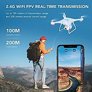 Potensic Upgraded P5 Drone with 2.7K Camera for Adults and Beginners, FPV Quadcopter Helicopter with Gravity Sensor, Trajectory Flight and 3D Flip, Altitude Hold, Headless Mode, 40 Mins Flight Time