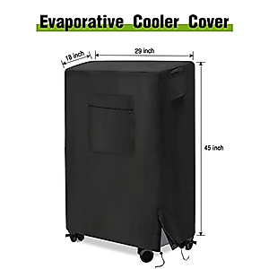 Guisong Evaporative Cooler Cover for Hessaire MC61V/MC61M Portable Evaporative Cooler, Cover for Swamp Cooler/Water Air Conditioner/Outdoor Air Conditioner