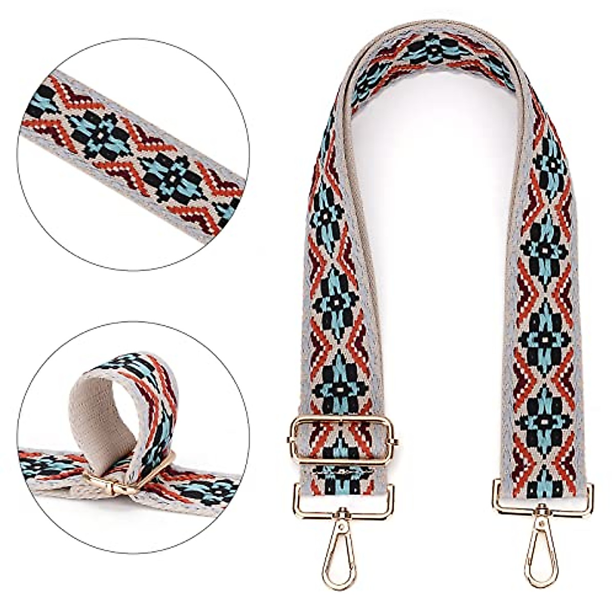 HKCLUF Wide Purse Strap Women Guitar Strap Purse For Women Adjustable Replacement Straps for Handbags Crossbody Shoulder Bucket Bag Replacement Belt