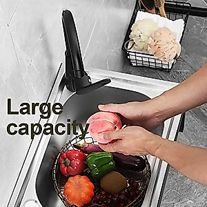 Commercial Restaurant Kitchen Sink 1 Compartment Stainless Steel Sink Wall Mounted Sink With Faucet Combo And Strainer For Restaurant,Laundry Room,Backyard,Kitchen,Garage (Color : Bracket2, Size : 5