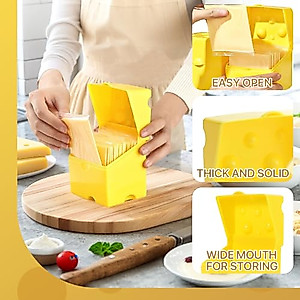 Sliced Cheese Container for Fridge,Plastic Slice Cheese Container with lid,Sliced Cheese Saver Keeper,Butter Block Cheese Slice Storage Box,Dishwasher-Safe,BPA Free – Keeps Cheese Fresh (1pc)