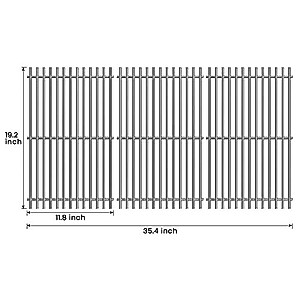 Stanbroil SUS 304 Solid Stainless Steel Cooking Grates for Weber Summit 600 Series Summit E-620 S-620 Gas Grills Without Smoker Box, Heavy Duty Grill Grid for Weber 67551 - Set of 3