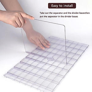 Lioguniy Purse Organizer for Closet 10 Pack Clear Shelves Divider Clothes Purse Bag Handbag Organizer Book, Adjustable Plastic Shelves for Home Bathroom Bedroom Kitchen