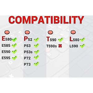 LeFix US Non-Backlit Keyboard Replacement Compatible with Lenovo Thinkpad E580 E585 E590 E595|T590 |L580 L590 |FRUs 01YP560 01YP720 01YP640