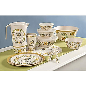 Primitives by Kathy Melamine Bowls & Lids, Set of 3, Bees