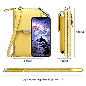 OIDERY Small Crossbody Phone Bags Cellphone Wallet Purse for Women with Credit Card Slots