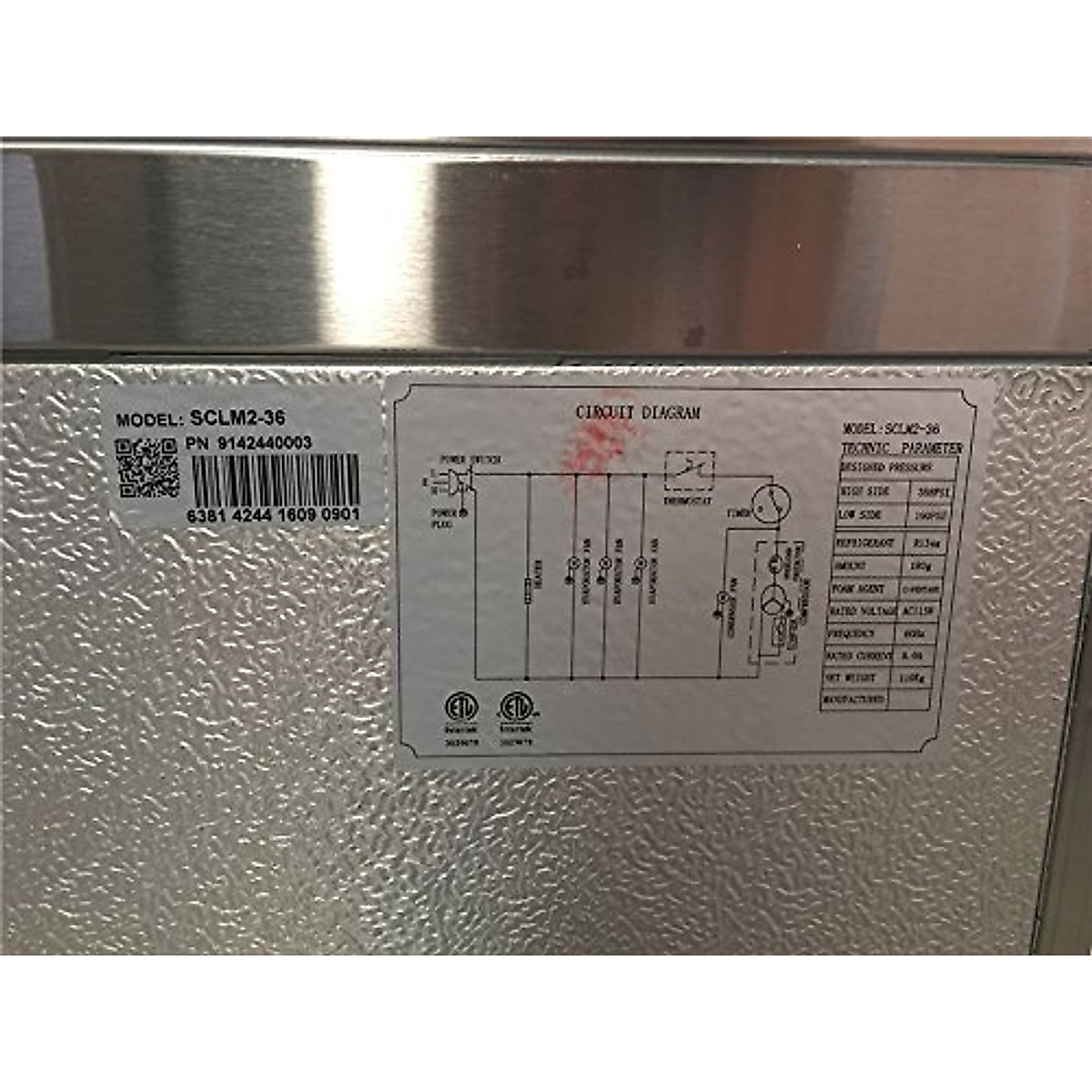 Commercial Refrigerated Sandwich Prep Table 2-door 36" Mega Top Model NSF -XSP-M36