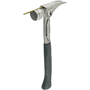 Stiletto TBM14RMC Tibone Mini-14 oz. Replaceable Milled Face Hammer with A Curved 16" Titanium Handle
