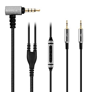 Audio Replacement cable Compatible for Sol Republic Master Tracks HD,Tracks HD2,Sol Republic V10 V12,Sol Republic X3 Headphones, in-line Mic Control Headphone Cord Works on iOS/Android/Xiaomi(4.6ft)