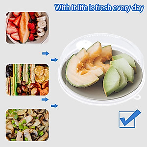 Microwave Splatter Cover for Food, BPA-Free Steam Vents Microwave Plate Cover with Easy-Grip Handle, Fruit Drainer Basket, For Dishwasher Safe & Refrigerator - 2Pcs (Diameter 9 inch + 6.7 inch)