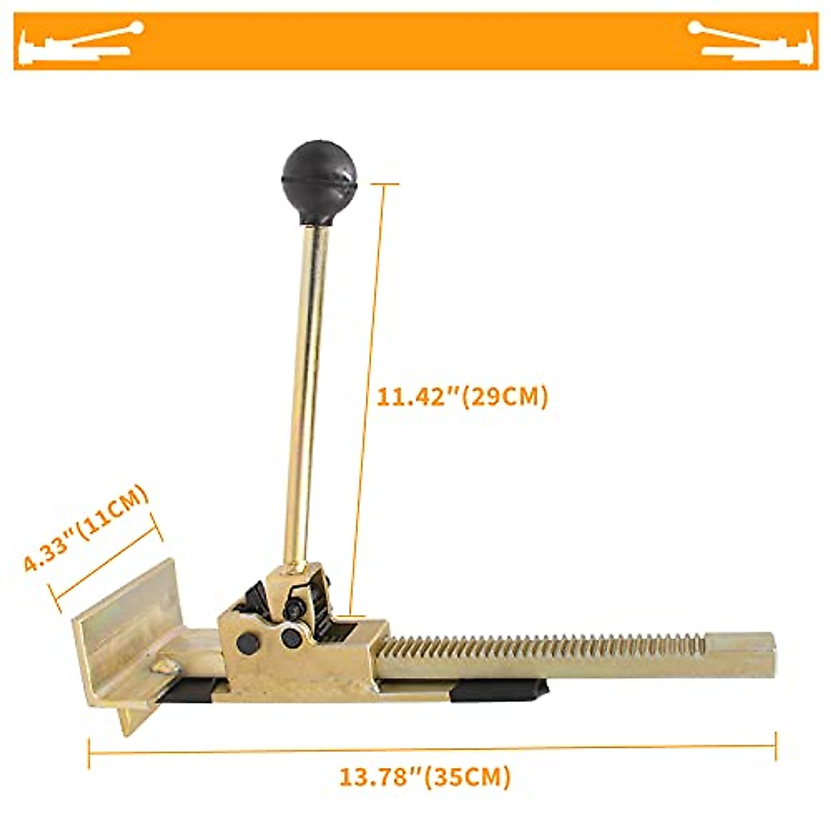 Flooring Jack Board Installation Tools - Professional Hardwood Power Flooring Jack Positioning Hand Tool for Installing