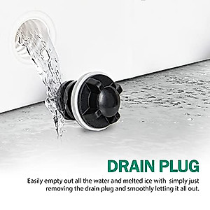 Landworks Rotomolded Ice Cooler 45QT Up to 5 Day Ice Retention Commercial Grade Food Safe Dry Ice Compatible UV Protection 15mm Gasket Bottle Openers Low Profile Latches