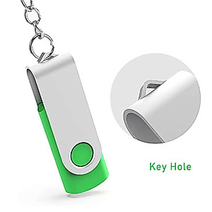 5 Pack 64GB USB Flash Drives, USB 2.0 Thumb Drives Jump Drive Pen Drive Bulk Memory Sticks Zip Drives Swivel Design (64G, 5Pcs, Mixed Color)