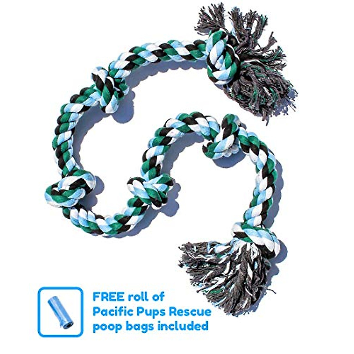 Giant Dog Rope Toys for Extra Large Dogs - 42 Inch, 6 Knot Tough Rope Chew Toys for Large Dogs - Benefits Non-Profit Animal Rescue - Indestructible Dog Toy for Aggressive Chewers and Large Dog Breeds