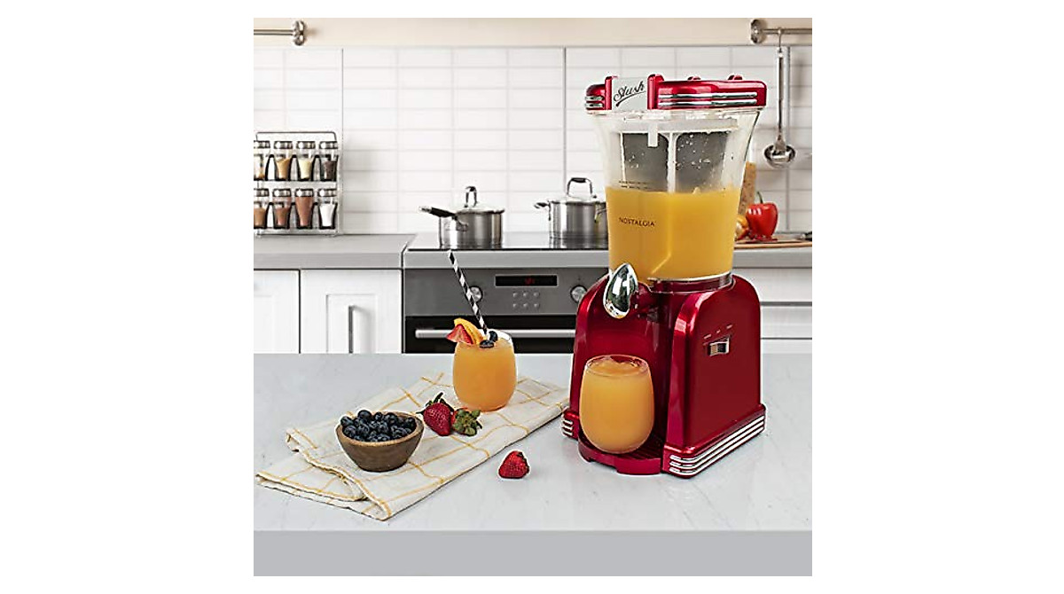 Nostalgia Classic Frozen Drink Maker 32oz Retro Red | Home Slushie Machine